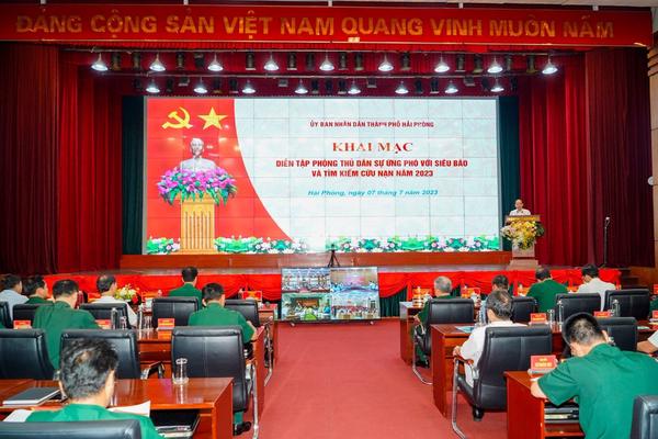 Khai mạc Diễn tập Phòng thủ dân sự ứng phó với siêu bão và tìm kiếm cứu nạn